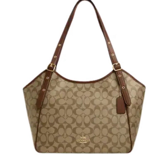 Coach | Bags | Coach Signature Canvasleather Meadow Shoulder ...